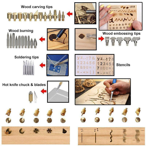 Professional Wood Burning Pyrography Set – dimoohomeuk