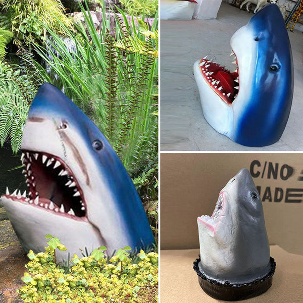 Shark Garden Art Statue Decoration – dimoohomeuk